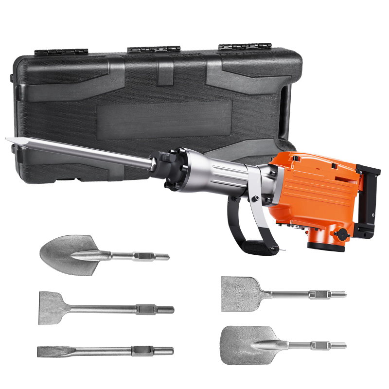 VEVOR 2200 W 6 Chisel Bit 1400 BPM 110-Volt Corded Demolition Hammer ...